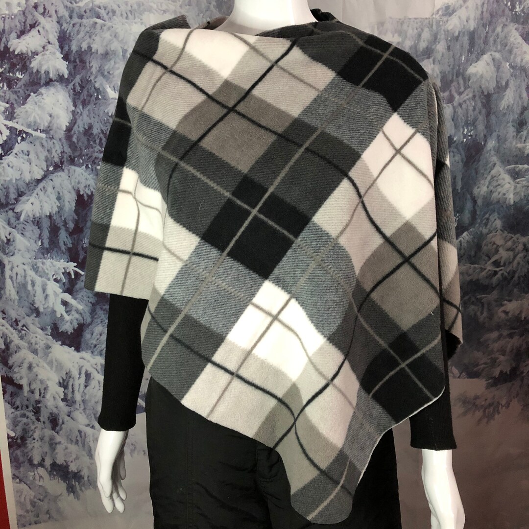 Gray Beige Open Side Poncho Cover up Shawl Short Sleeve Women Poncho ...