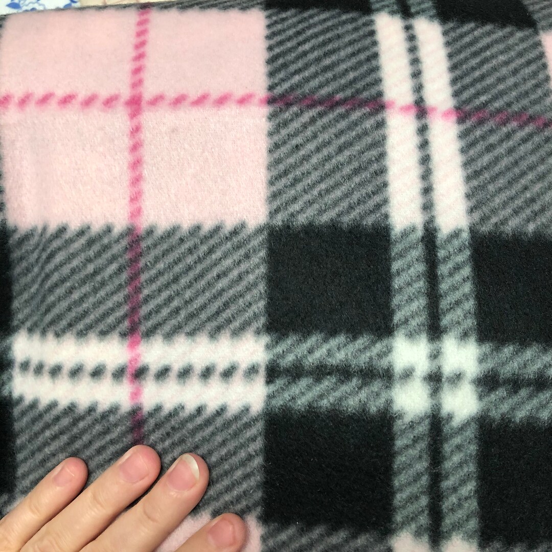 Pink Black Plaid Open Side Poncho Cover up Shawl Short Sleeve Unisex ...
