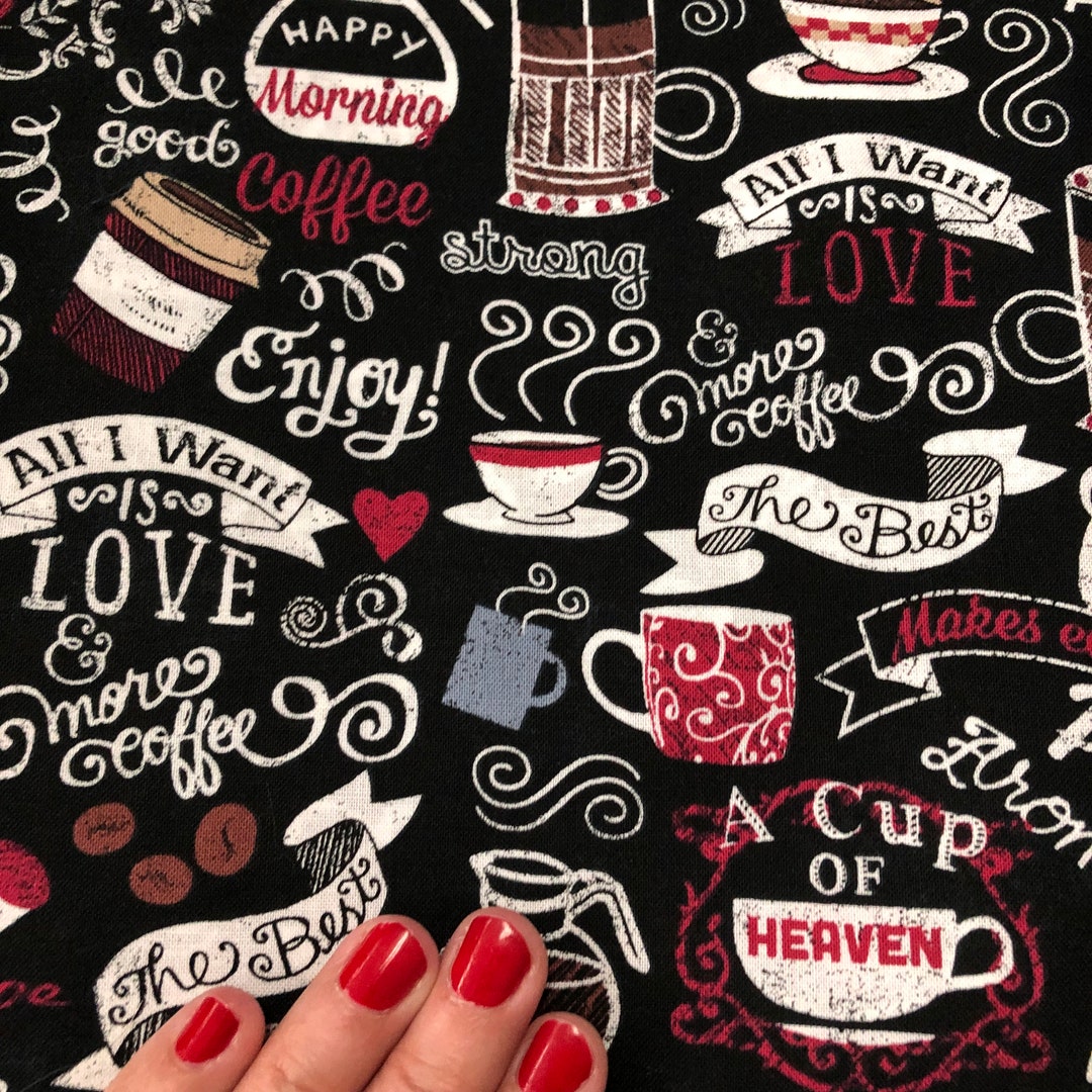 Quilted Coffee Pot Holder: Retro Java Print, Handmade Hot Pad (8x8") - Etsy
