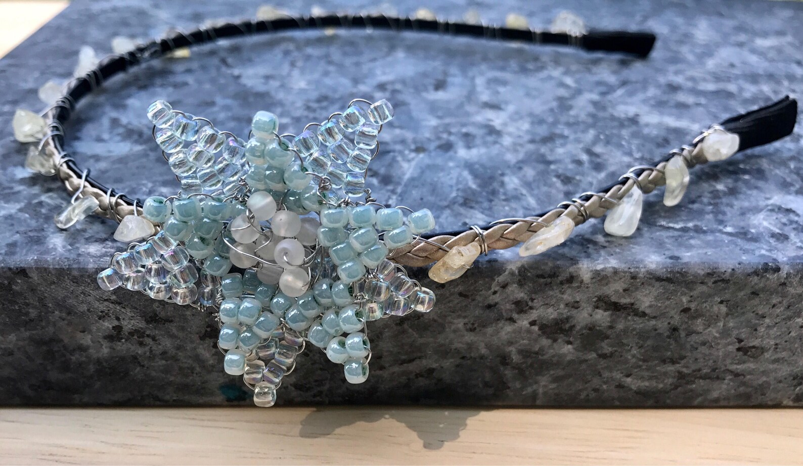 Bridal Flower Headband Starfish Flower Headpiece Glass - Etsy