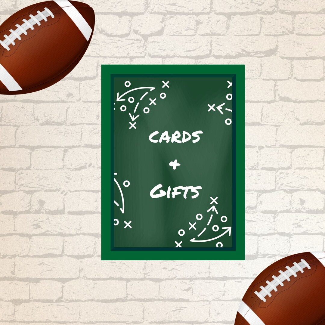 Football Party Sign, Printable Party Signs, Printable Game Time Sign ...