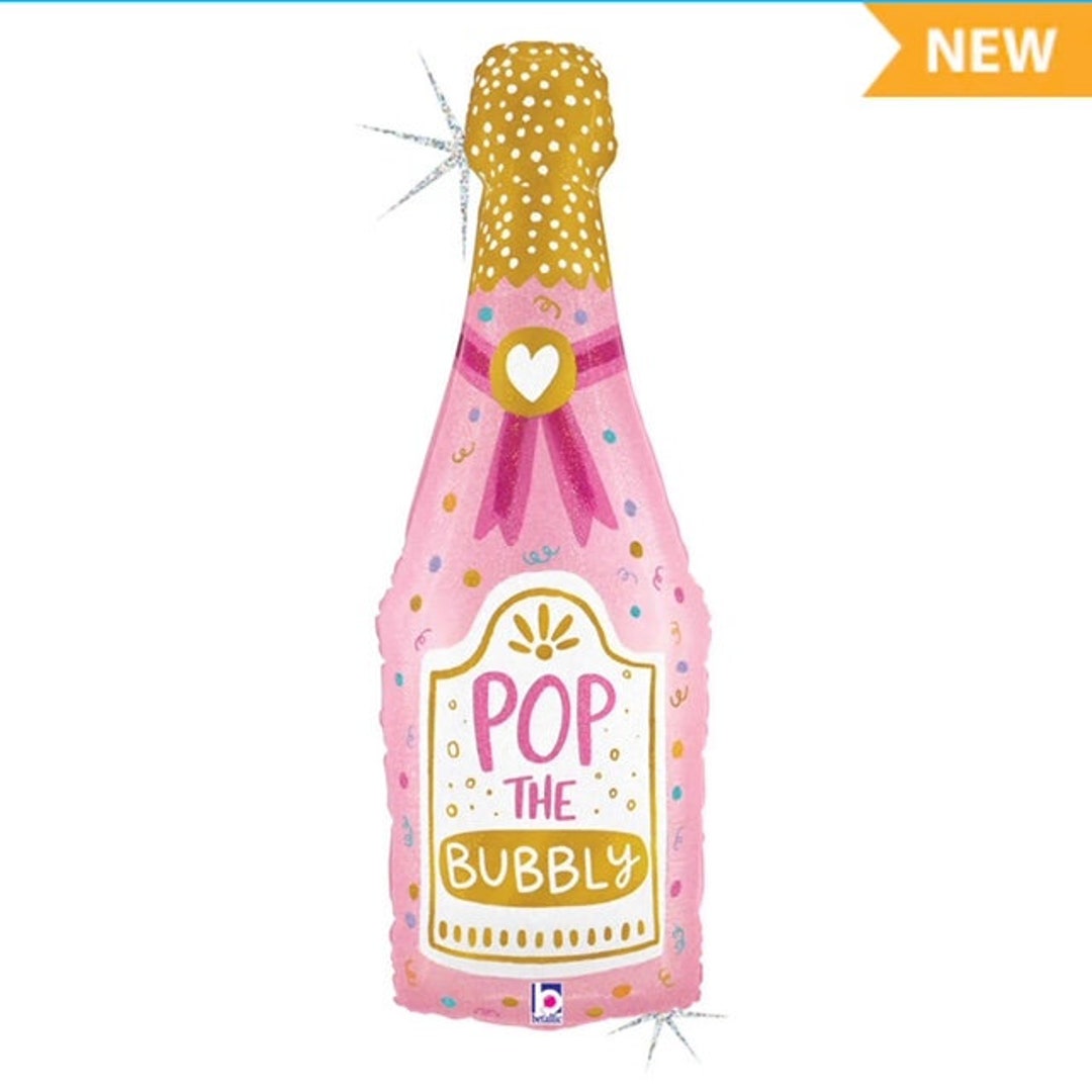 Pop the Bubbly Balloon, Bridal Shower Balloon, Baby Shower Balloon ...