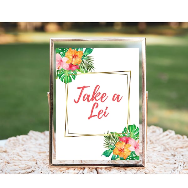 Take a Lei Sign - Etsy