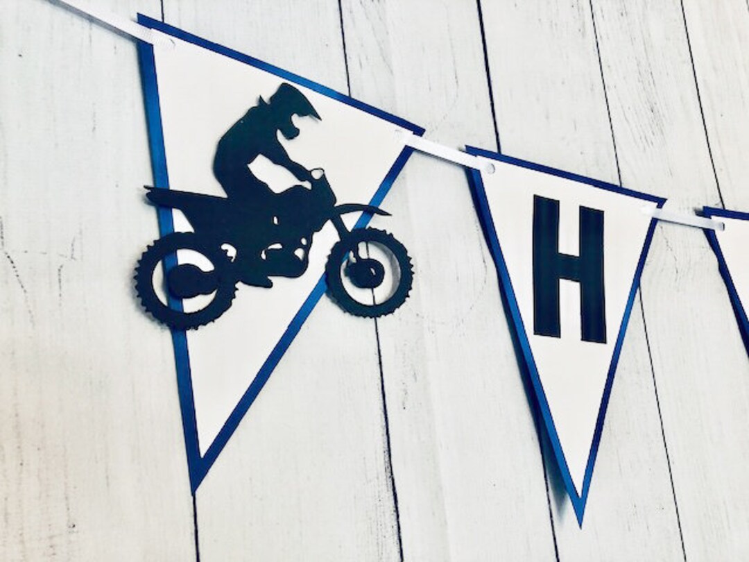 Dirt Bike Banner, Motorcycle Banner, Dirtbike Birthday Banner ...