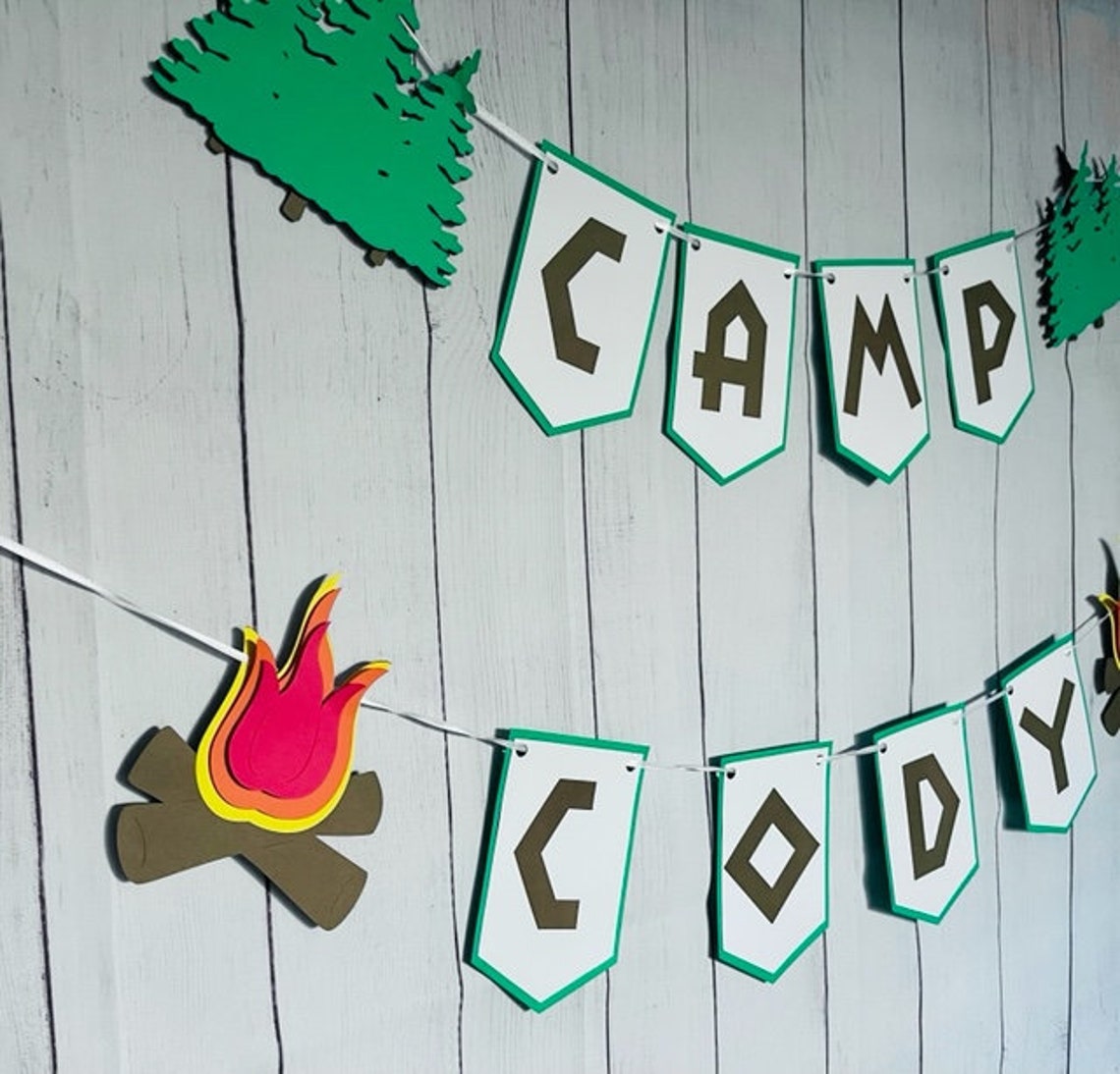 Camping Birthday Banner Camping Banner Camp Name Banner | Etsy