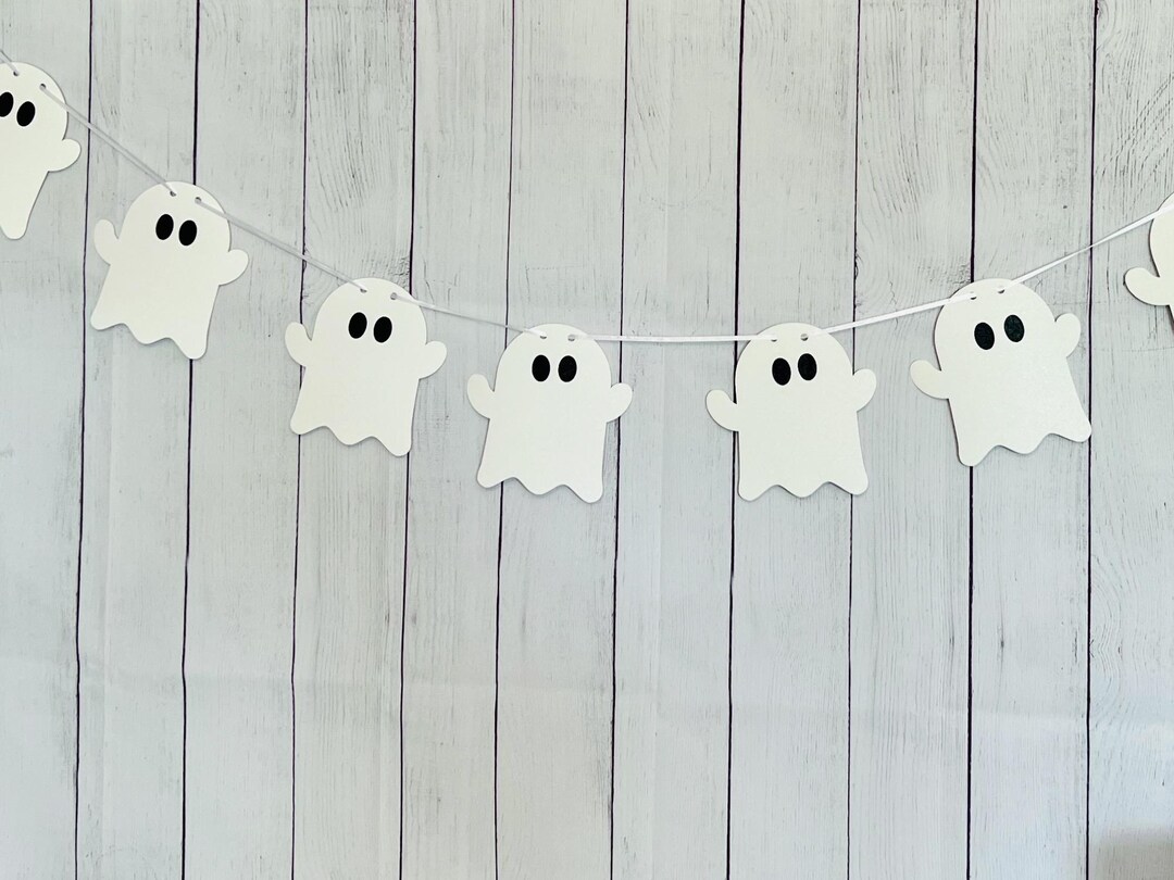 Ghost Garland, Ghost Banner, Halloween Banner, Halloween Party, Ghost ...