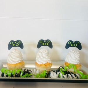 Video Game Controller Cupcake Toppers, Gamer Birthday Party Decor - Etsy