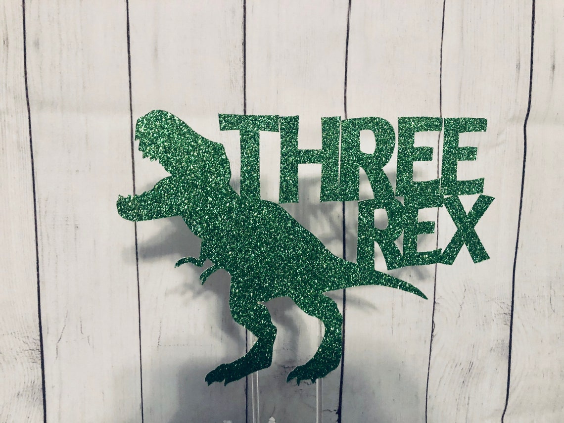 Three Rex Cake Topper Dinosaur Cake Topper Dino Cake Topper | Etsy