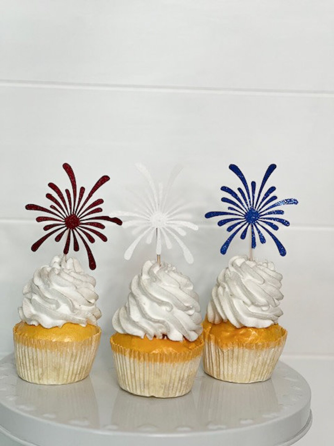 Firework Cupcake Toppers, Firecracker Cupcake Toppers, 4th of July ...