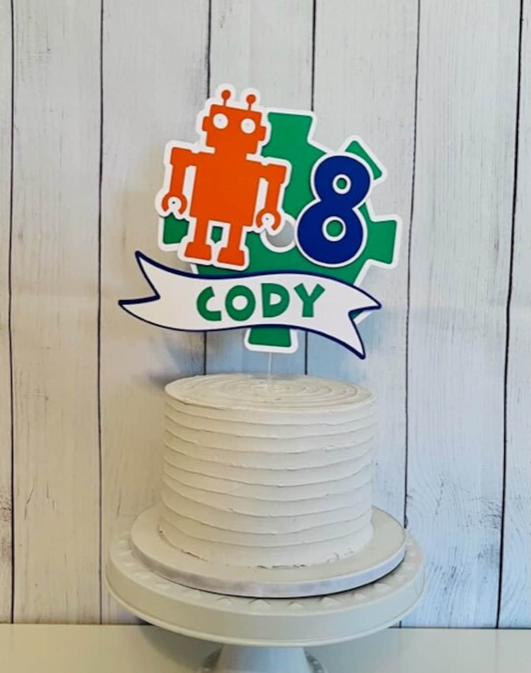 Robot Cake Topper, Robot Themed Birthay Decor, Robot Themed Party Decor ...