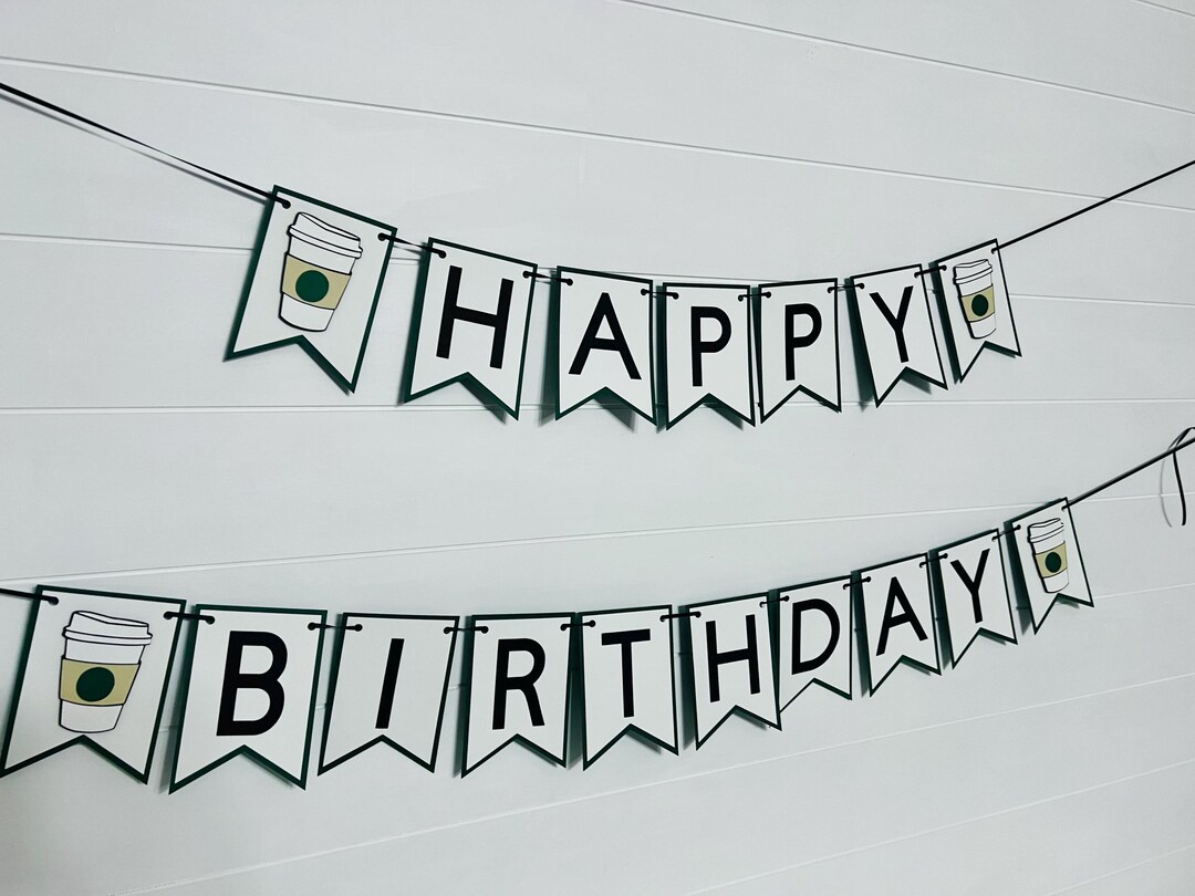 Coffee Banner, Coffee Birthday Banner, Coffee Lover, Expresso Birthday ...