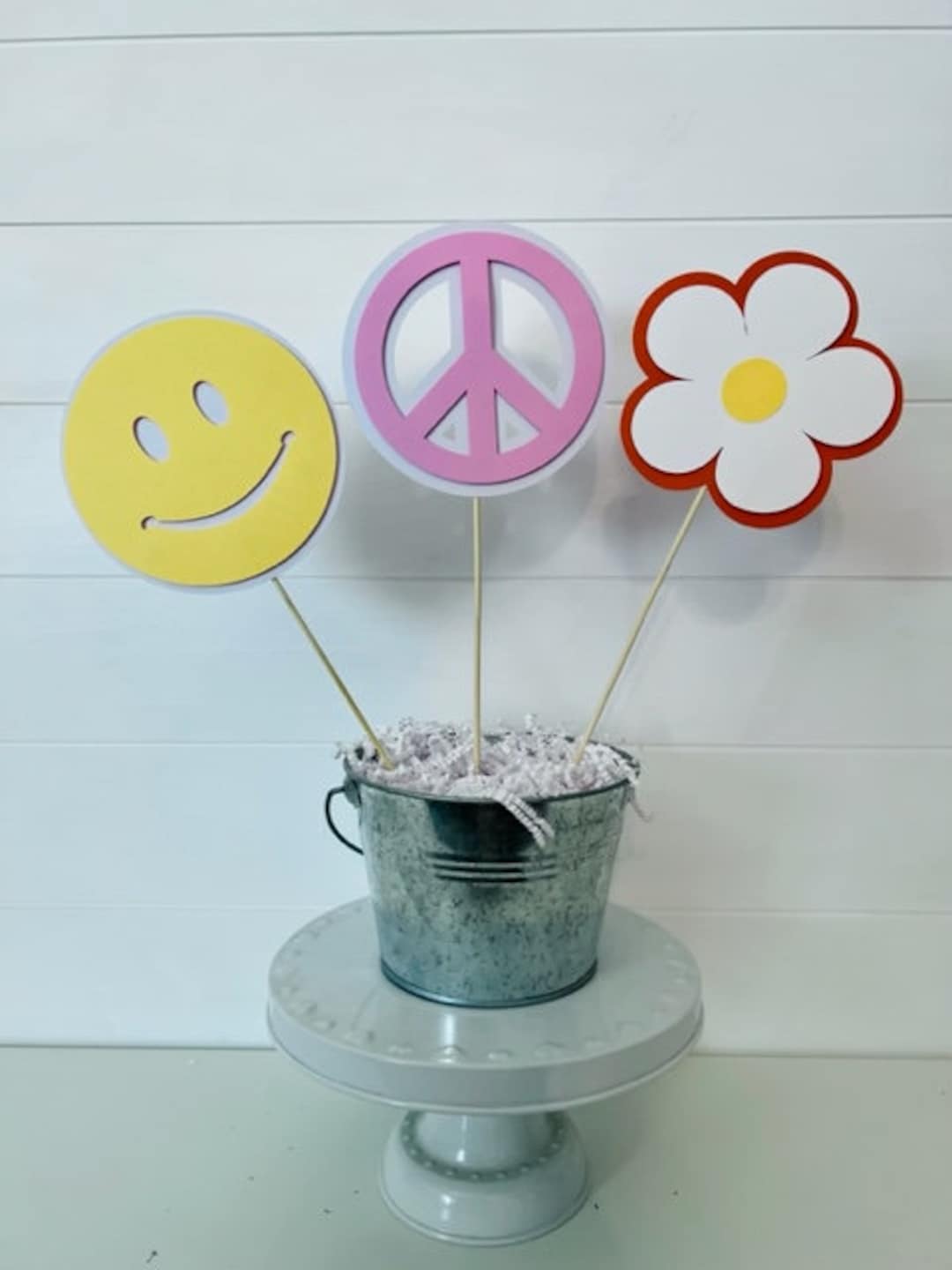 Groovy Centerpieces, Groovy Party Decor, Peace Centerpieces, Hippy ...