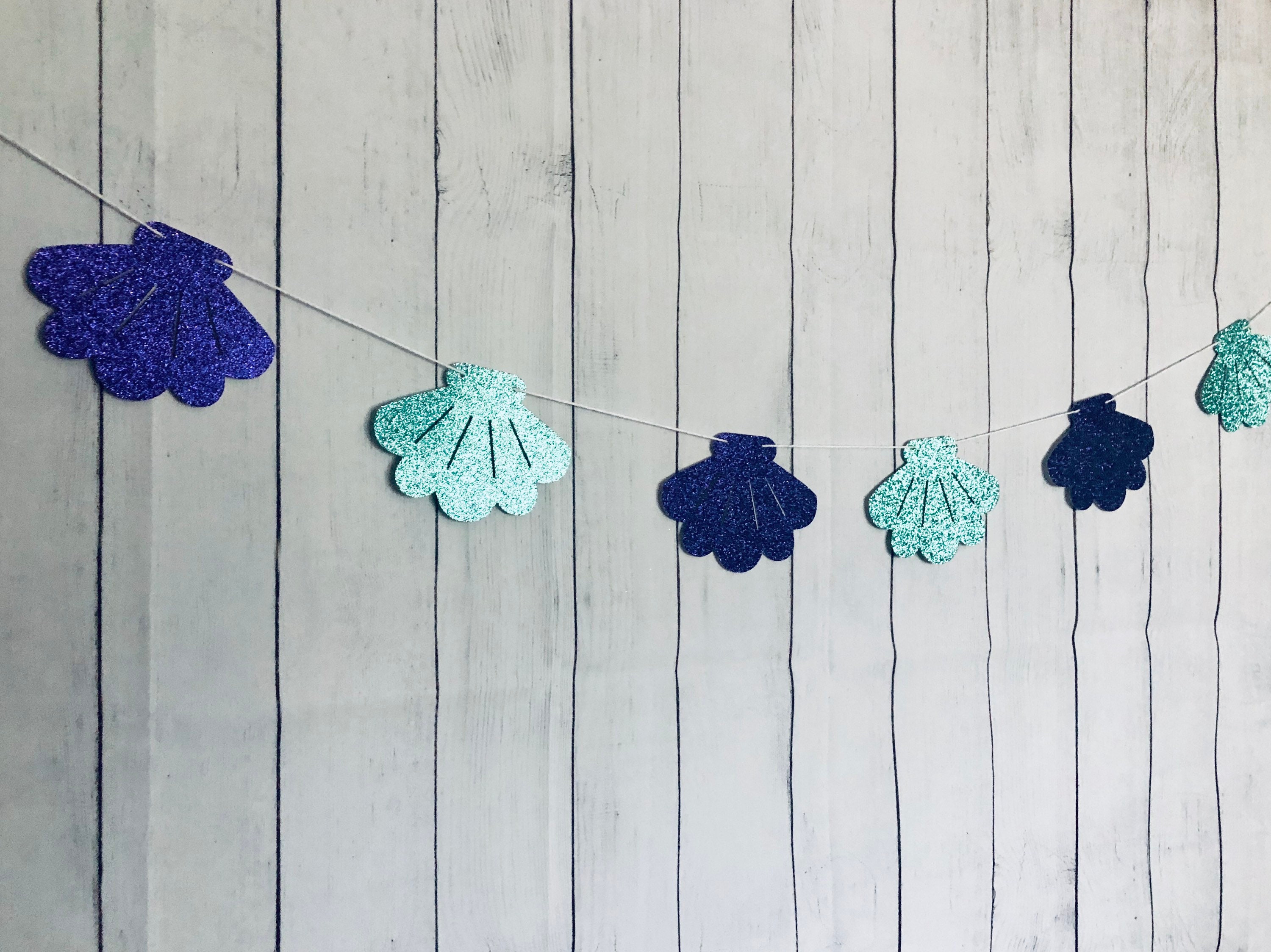 Mermaid Seashell Garland Mermaid Banner Seashell Garland | Etsy