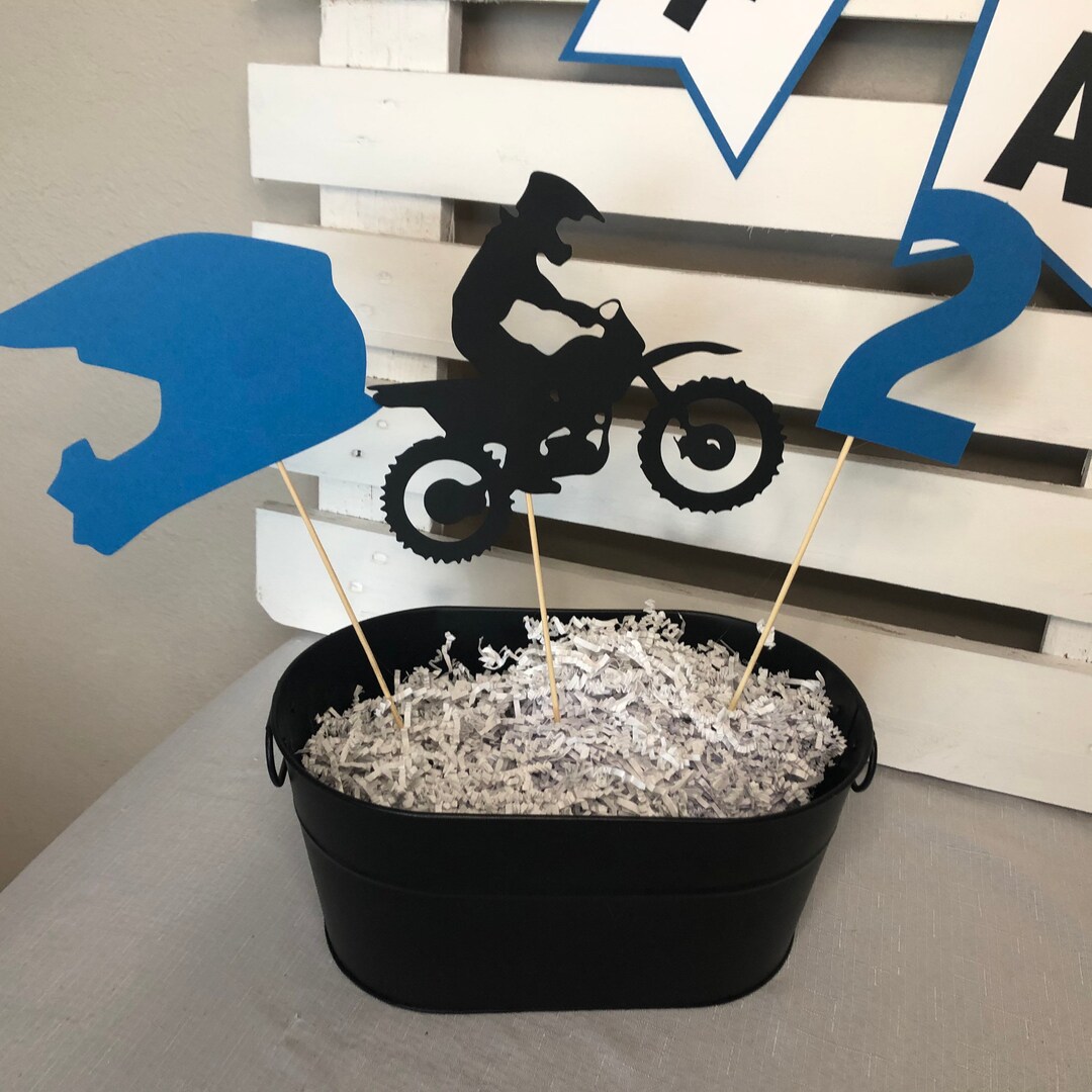 Dirt Bike Centerpieces, Dirt Bike Party Decor, Motorcycle Centerpieces ...