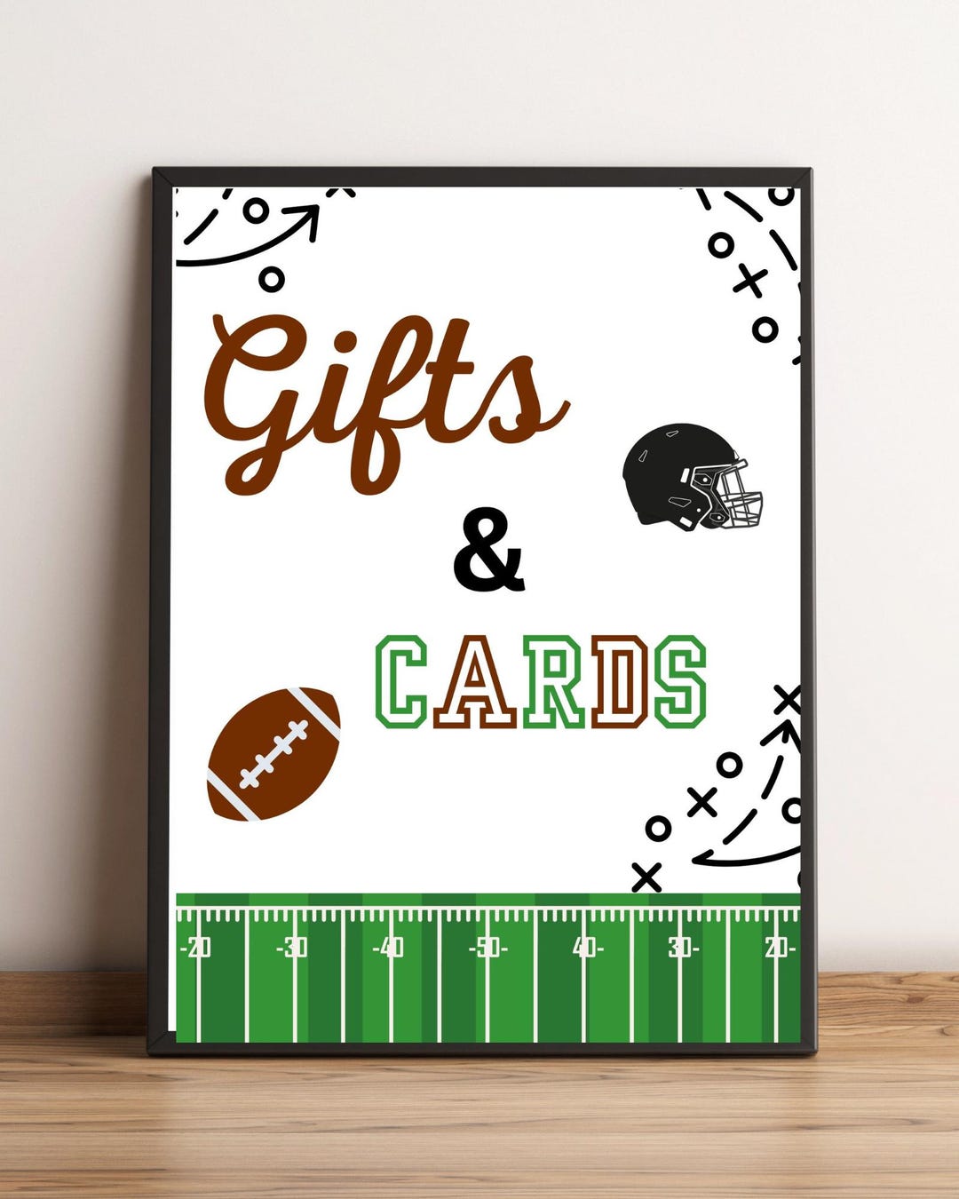Football Party Sign, Printable Party Signs, Gifts & Cards Sign ...