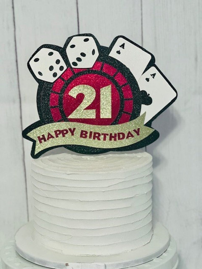 Casino Cake Topper Las Vegas Cake Topper Casino Party Decor - Etsy