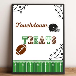 Touchdown Treats Sign, Football Party Decor (printable) - Etsy