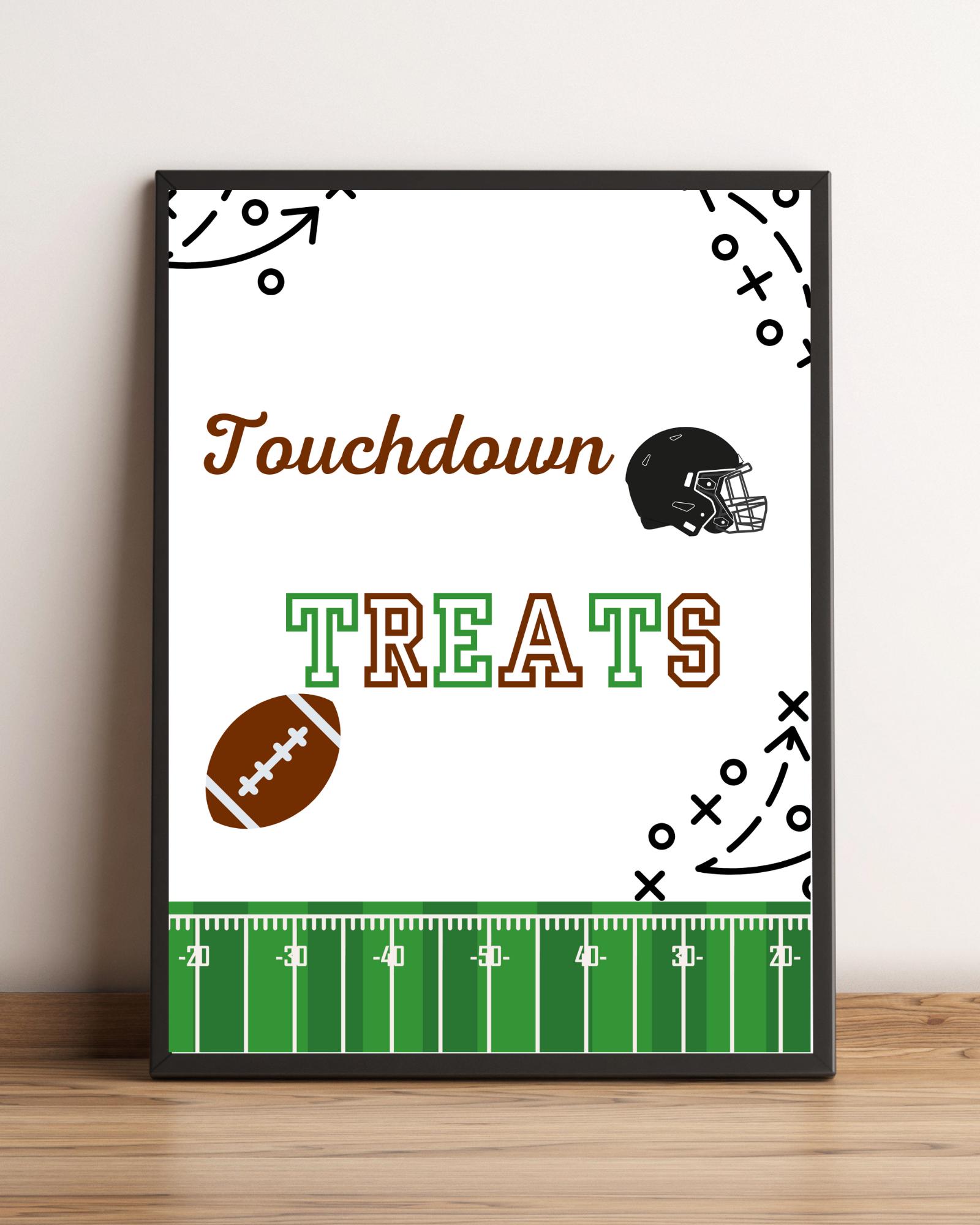 Touchdown Treats Sign, Football Party Decor (printable) - Etsy