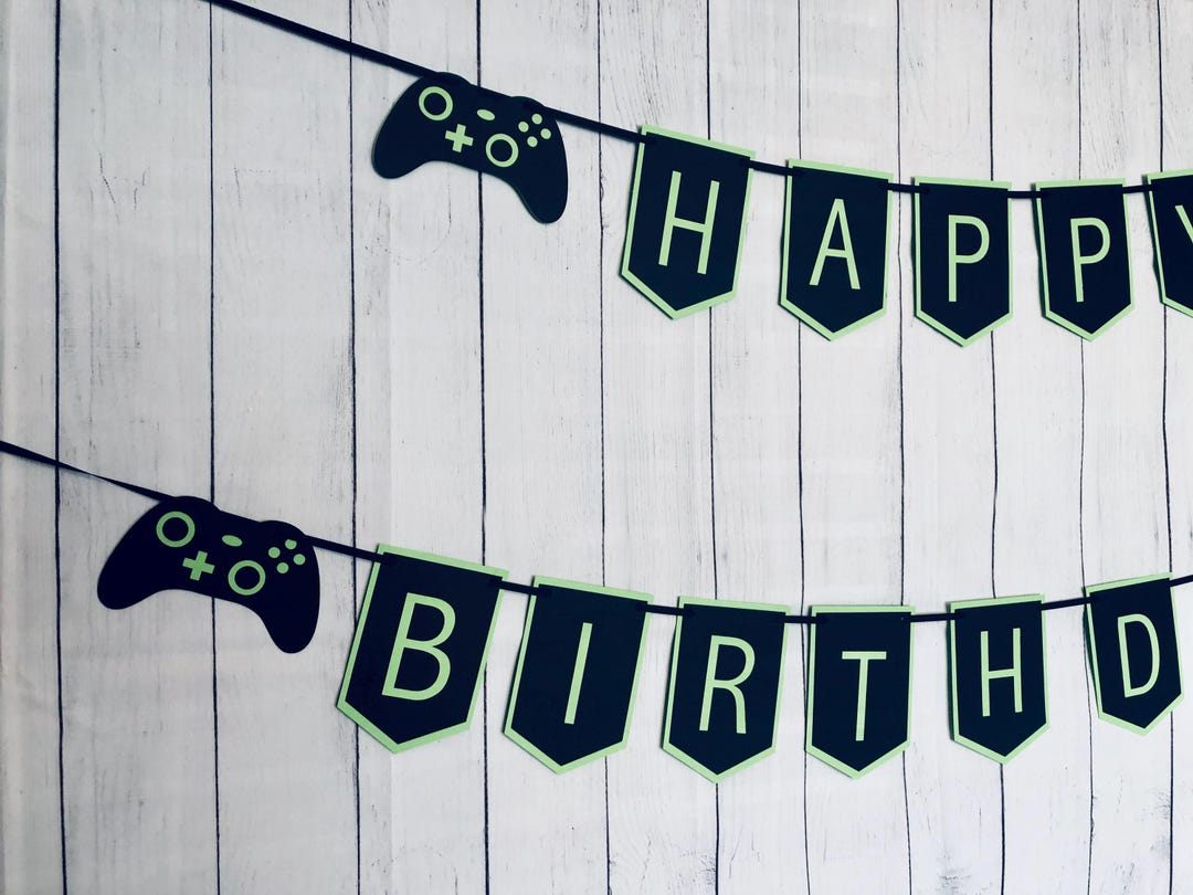 Video Game Banner, Xbox Banner, Gamer Banner, Xbox Birthday Banner ...