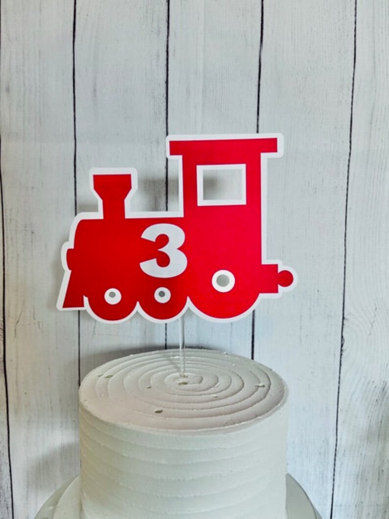 Train Cake Topper Train Party Decor Train Birthday Decor | Etsy