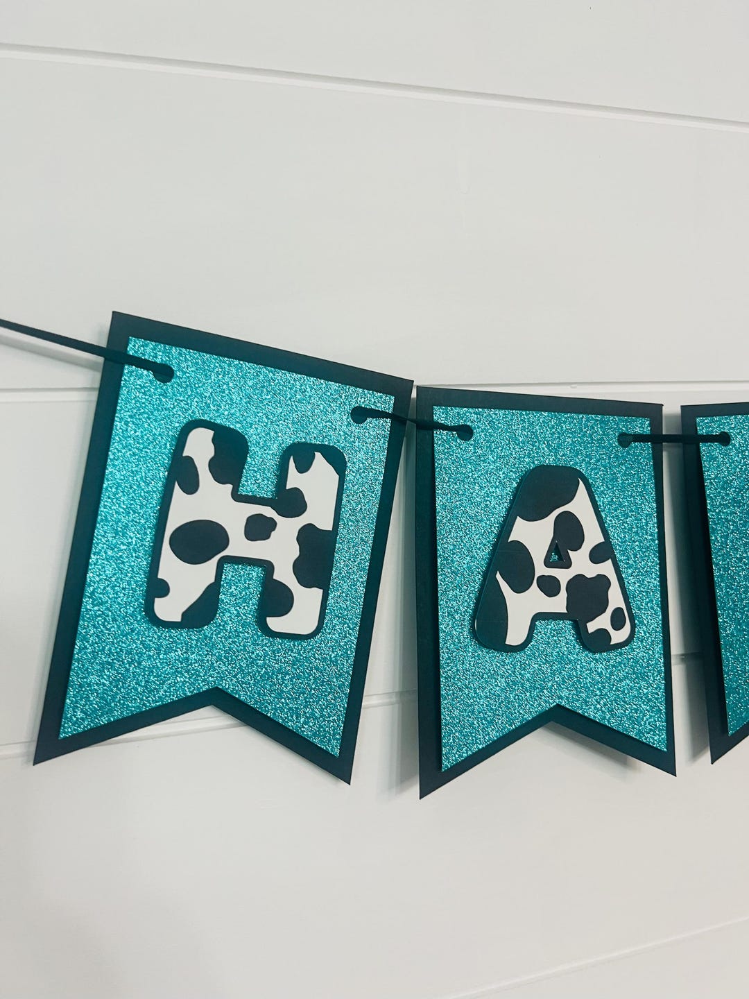 Cow Print Banner, Farm Theme Party Decor, Cow Print Birthday Banner ...