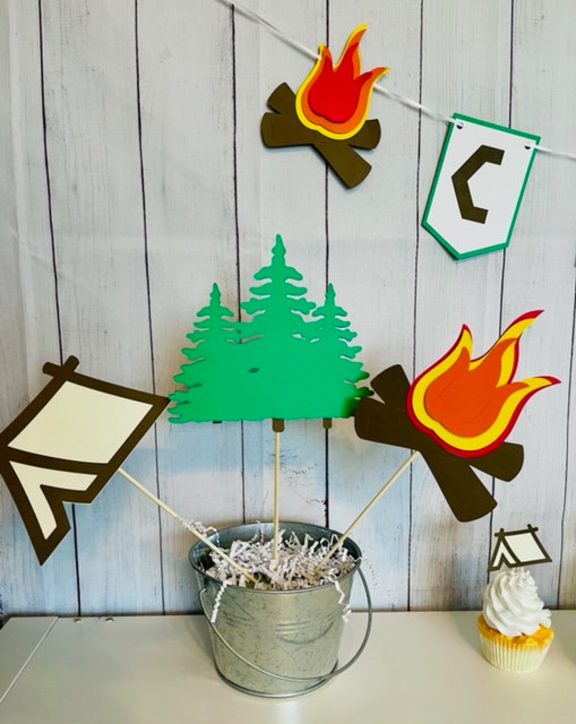 Camping Centerpieces Camping Party Decor Camping Birthday - Etsy