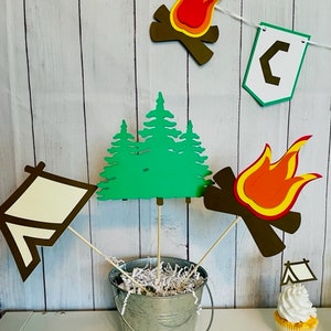 Camping Centerpieces, Camping Party Decor, Camping Birthday Party ...