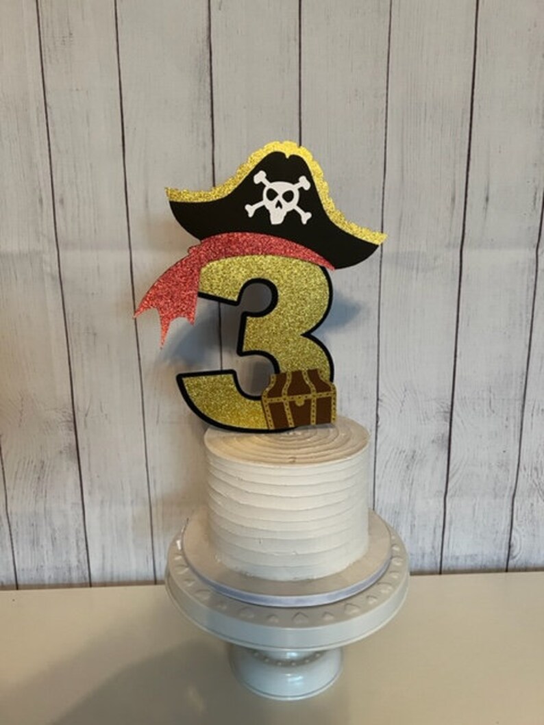 Pirate Themed Cake Topper Pirate Party Decor Pirate Cake - Etsy
