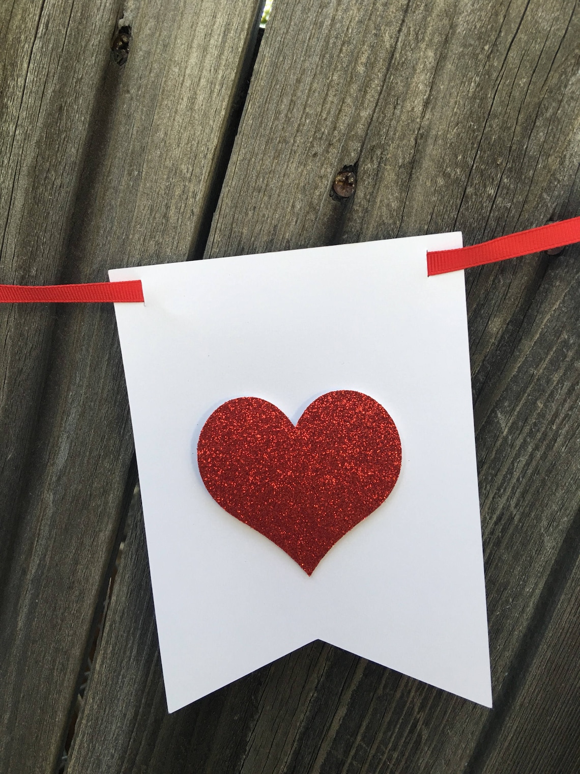 Valentine Heart Banner Valentine Decor Mantel Decor - Etsy