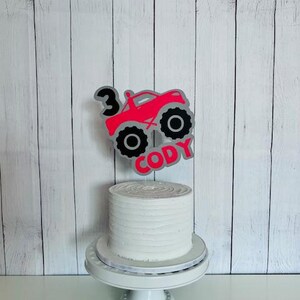 Monster Truck Cake Topper, Monster Truck Party Decor, Truck Party Decor ...