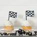 Checkered Flag Cupcake Toppers, Race Party Cupcake Toppers, Dirt Bike ...