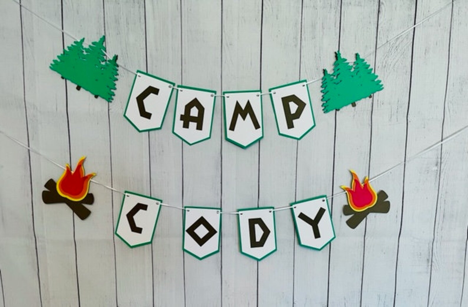 Camping Birthday Banner Camping Banner Camp Name Banner | Etsy