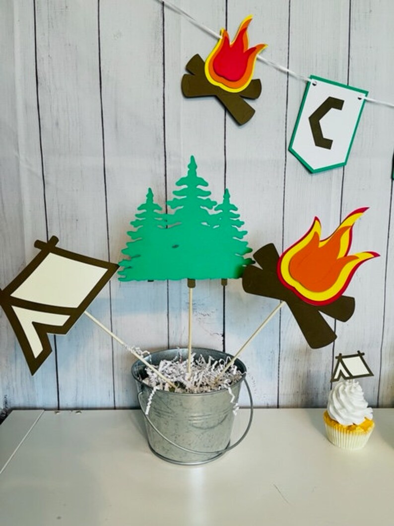 Camping Centerpieces Camping Party Decor Camping Birthday - Etsy