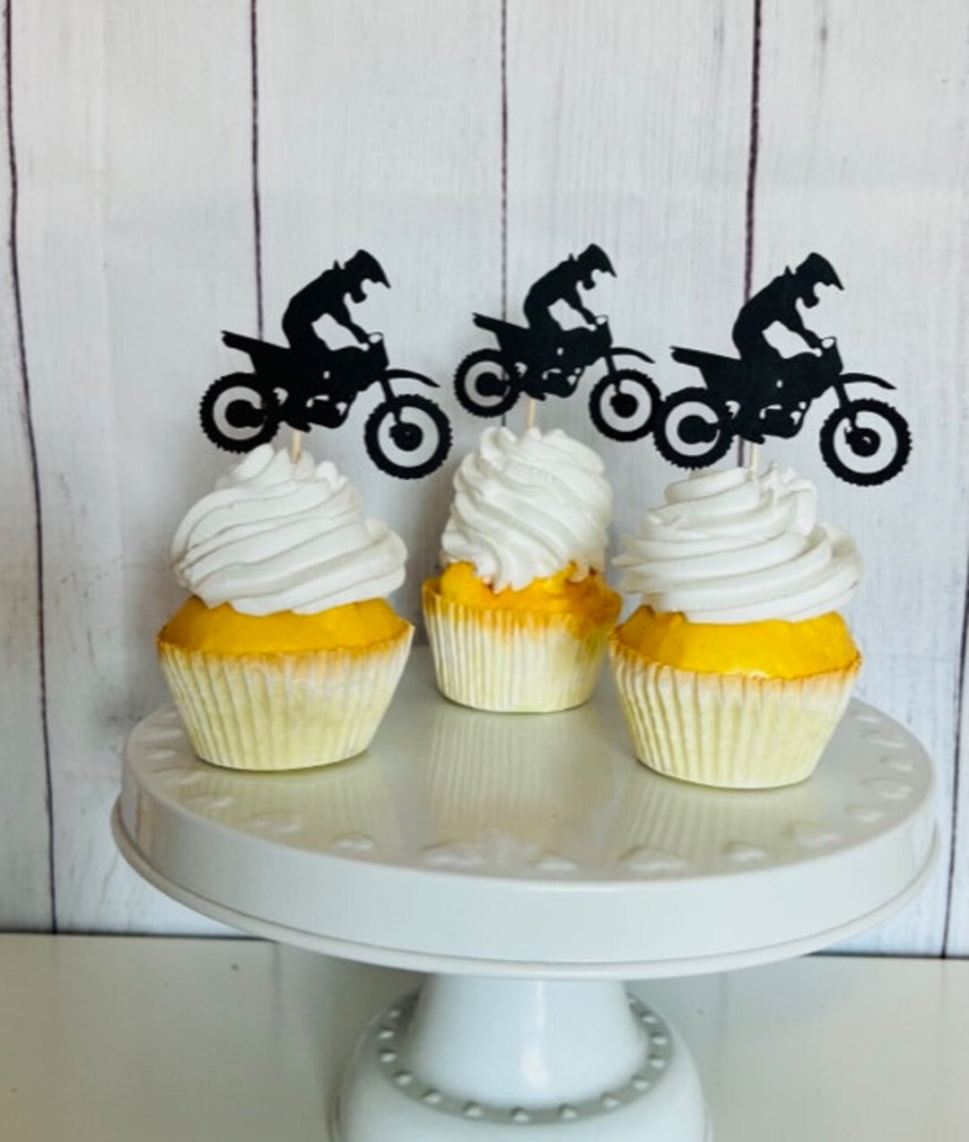 Dirt Bike Cupcake Toppers, Motorcycle Cupcake Toppers, Dirt Bike Party ...