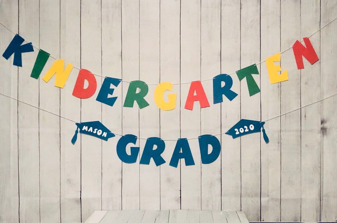 Kindergarten Grad Banner, Kindergarten Graduation Banner, Graduation ...