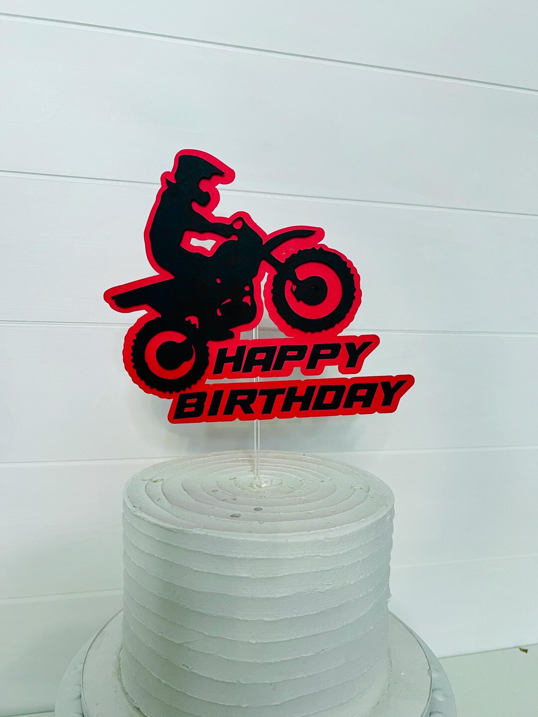 Dirt Bike Happy Birthday Cake Topper, Motocross Party Decor - Etsy