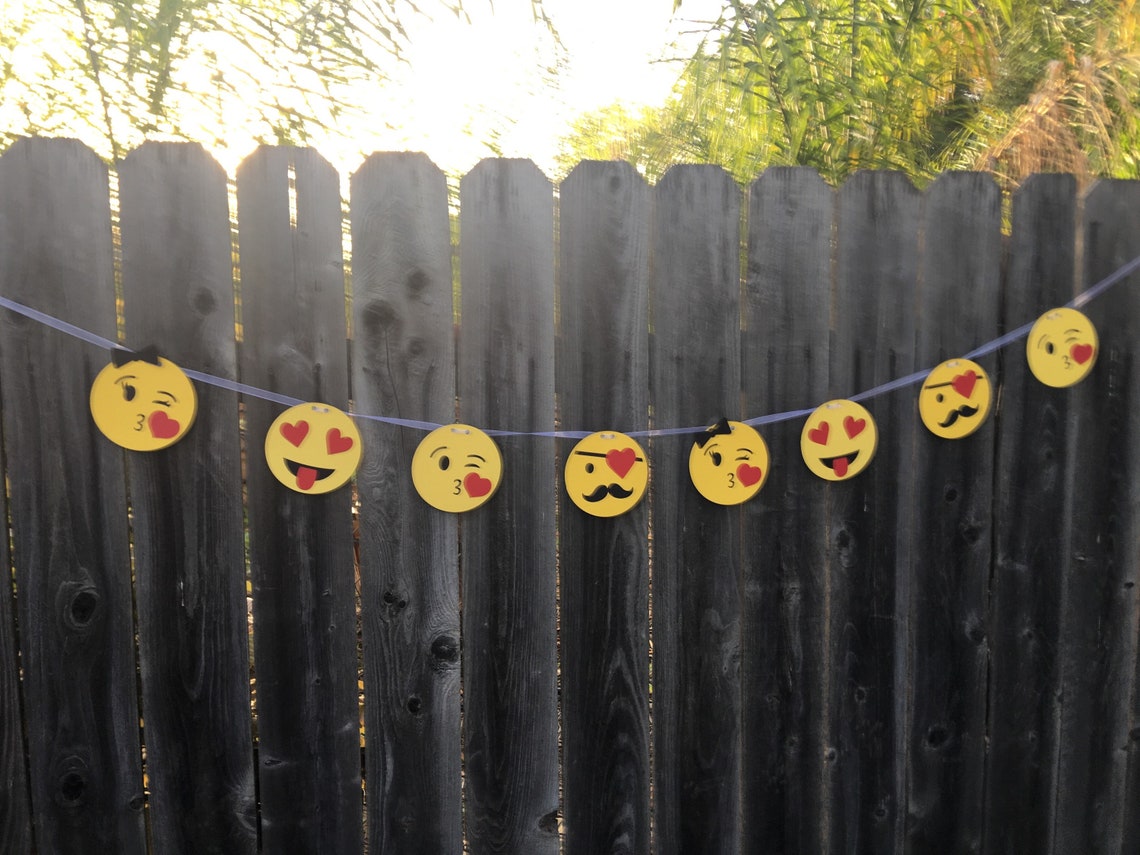 Emoji Banner Emoji Party Decor Emoji Birthday Party Emoji | Etsy