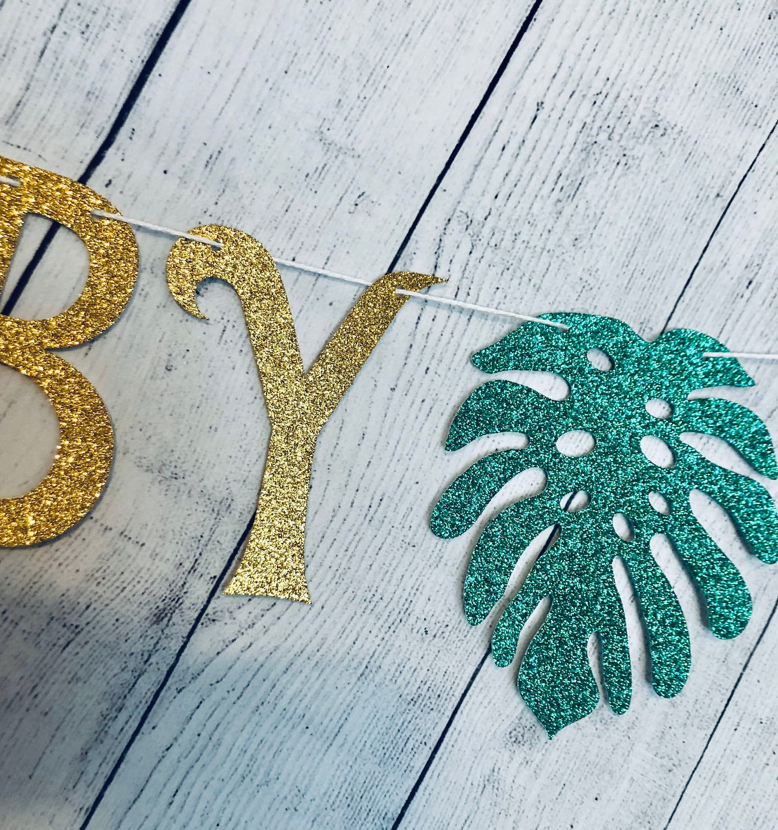 Sparkly Welcome Baby Banner, Jungle Theme Shower - Etsy