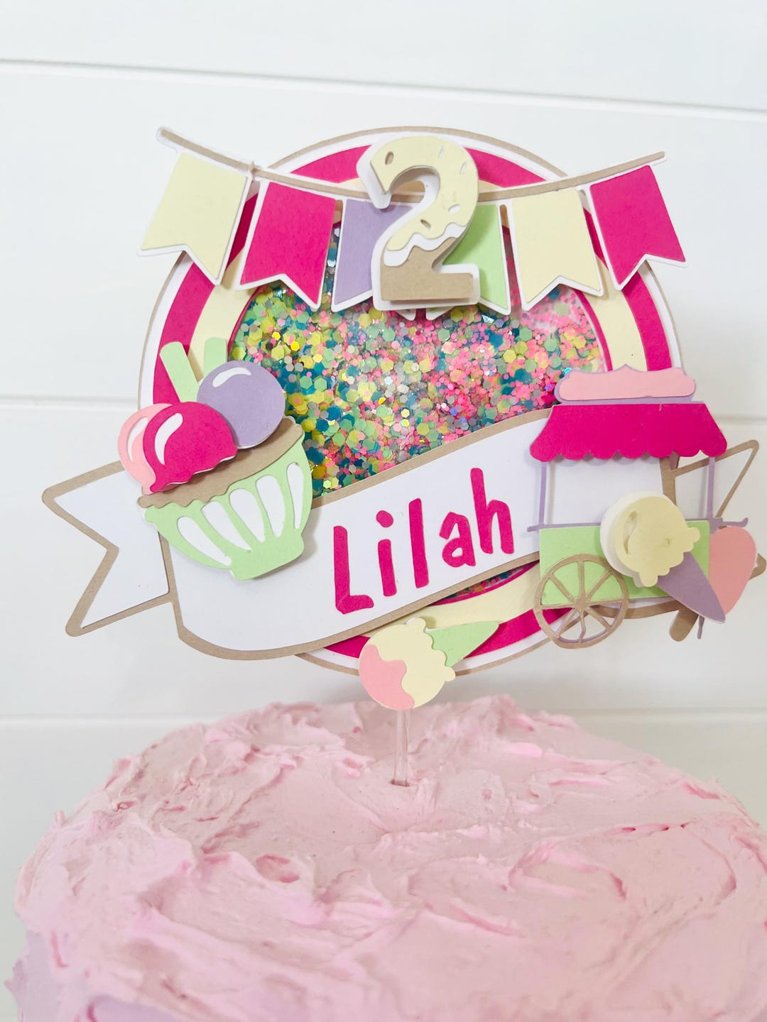 Ice Cream Shaker Cake Topper, Sweet Treat Party Decor, Ice Cream ...