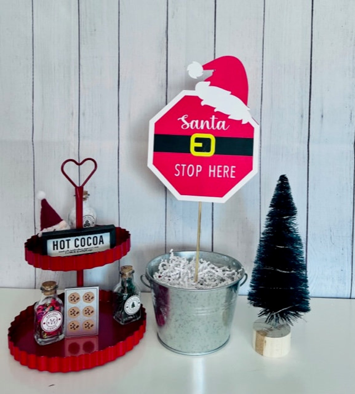 Santa Stop Here Sign Stana Sign Christmas Decor Holiday - Etsy