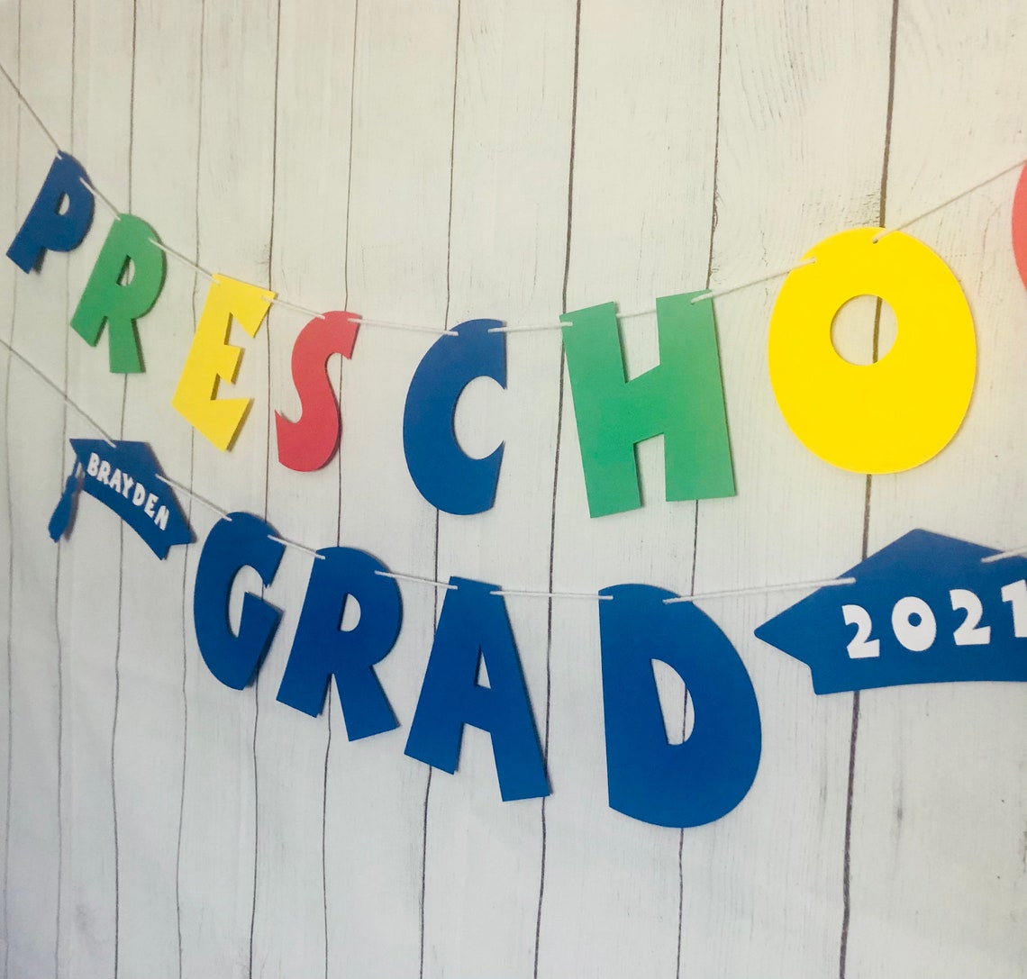 Preschool Graduation Banner Graduation Banner Preschool - Etsy