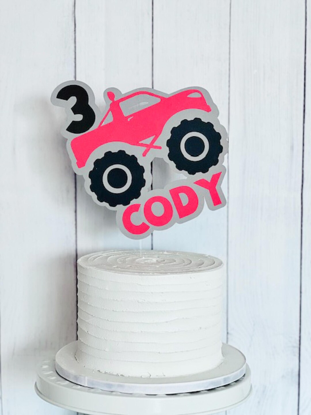 Monster Truck Cake Topper, Monster Truck Party Decor, Truck Party Decor ...