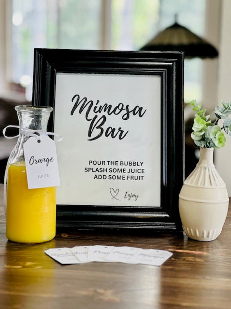 Printable Mimosa Bar Sign – Champagne Brunch Decor (digital Download ...