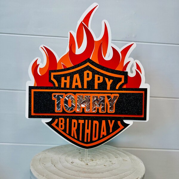 Harley Davidson Skull Cake Topper - Etsy