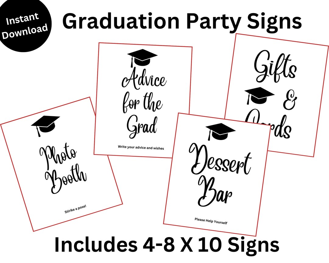 Graduation Printables, Graduation Decor, Graduation Party Decor ...