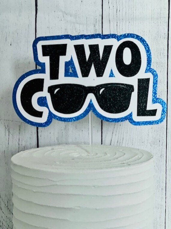 Two Cool Cake Topper Two Year Old Cake Topper Two Cool Party | Etsy