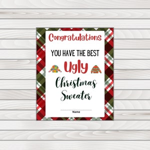 Ugly Christmas Sweater Printables, Ugly Christmas Sweater Contest ...