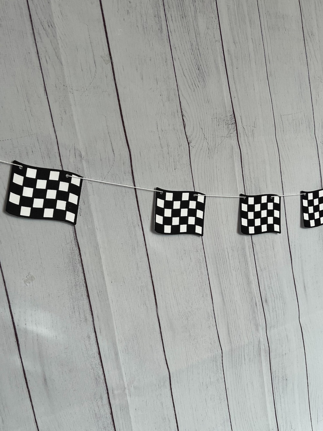 Checkered Flag Garland, Checkered Flag Party Banner, Race Garland ...