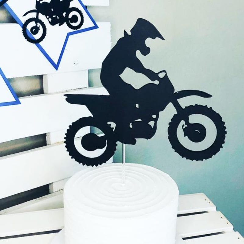 Motorcycle Cake Topper - Etsy