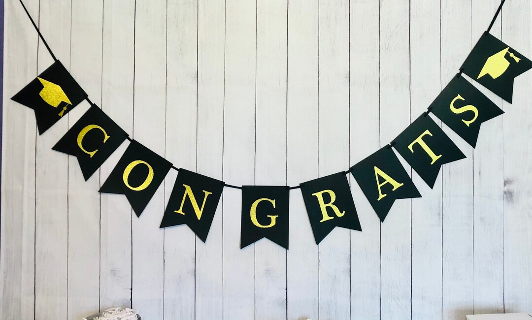 Graduation Banner, Congrats Banner, Graduation Decor, Graduation Party ...